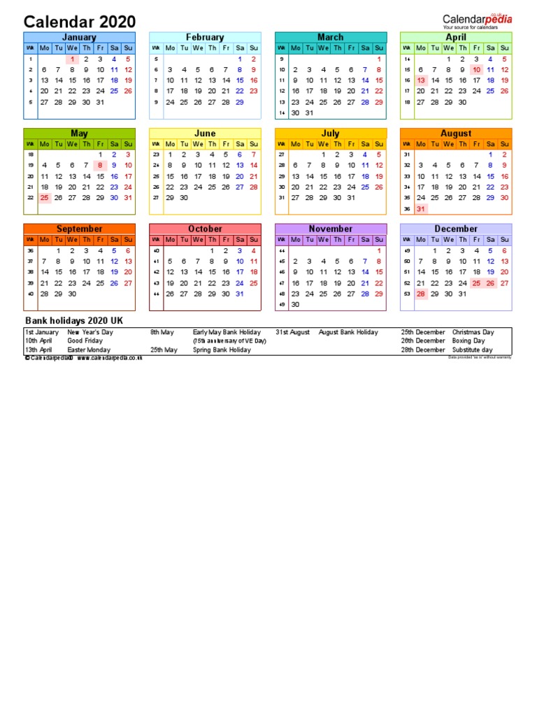 Calendar 2020: January February March April | PDF | Religious Holidays ...