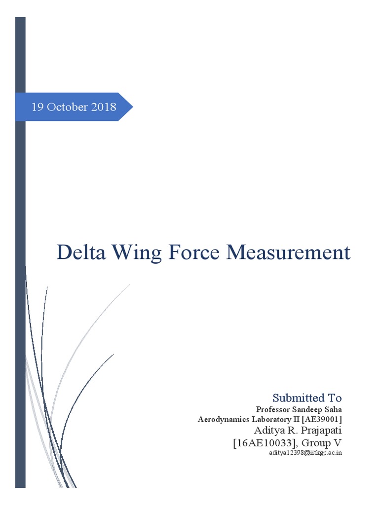 Delta Wing Force Measurement | PDF | Lift (Force) | Vortices