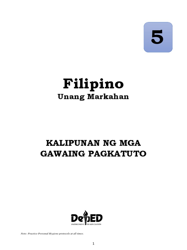Grade 5 Filipino LAS | PDF | Philippines | Languages Of Southeast Asia