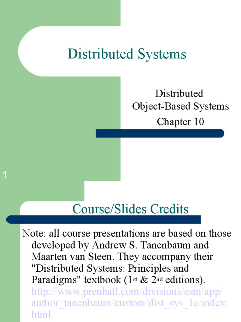 Distributed Object-Based Systems | PDF | Enterprise Java Beans | Replication (Computing)
