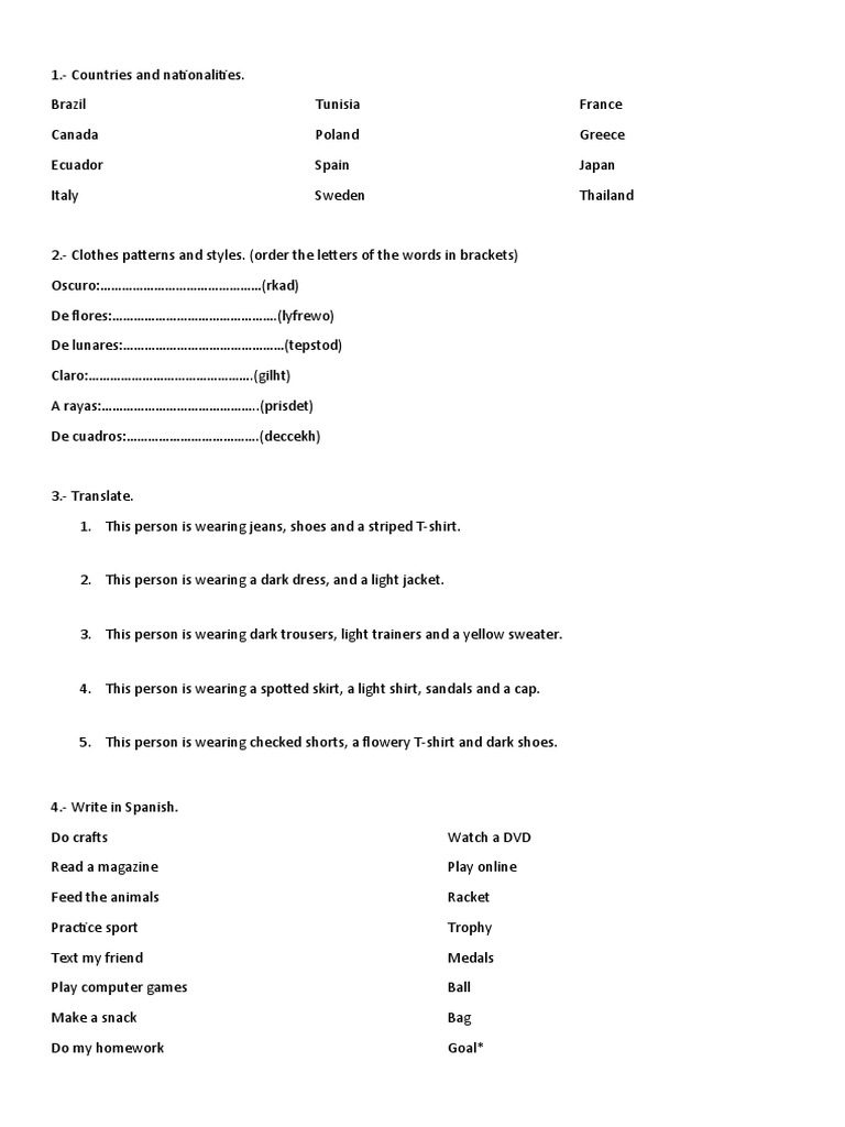 Starter Unit and Unit 1 Rooftops 6 | PDF | Human Appearance | Clothing