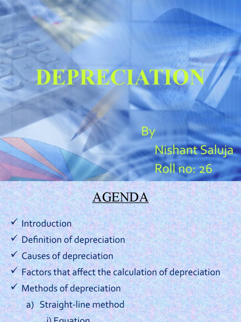 DEPRECIATION Acc Presentation | PDF | Depreciation | Book Value