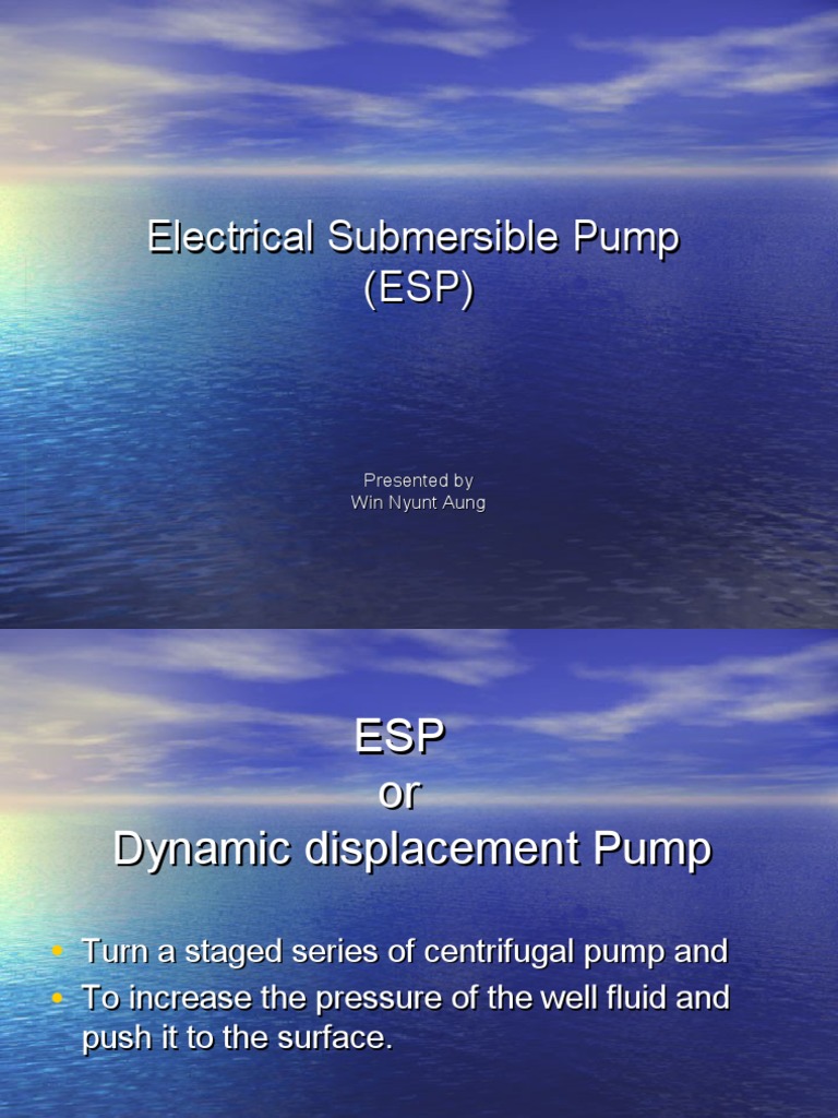 Electrical Submersible Pump (ESP) | PDF | Pump | Equipment