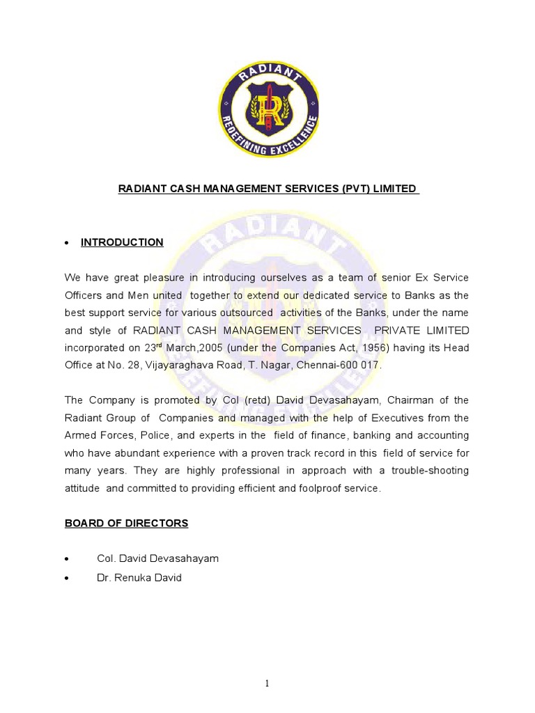 Radiant Company Profile | PDF | Insurance | Risk Management