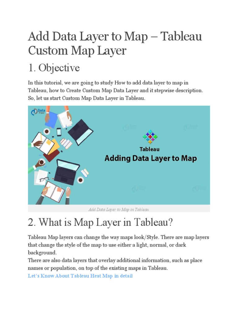 Add Data Layer To Map - Tableau Custom Map Layer: 1. Objective | PDF | Map | Information Science