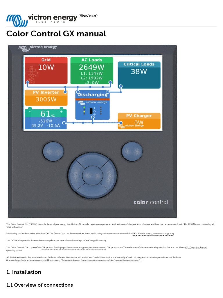 Color Control GX Manual (Victron Energy) | PDF | Wi Fi | Usb