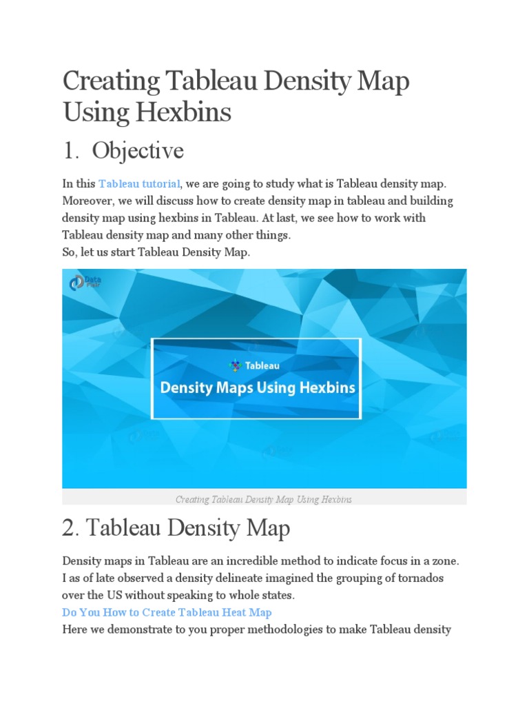 Creating Tableau Density Map Using Hexbins 96 | PDF | Map | Teaching ...