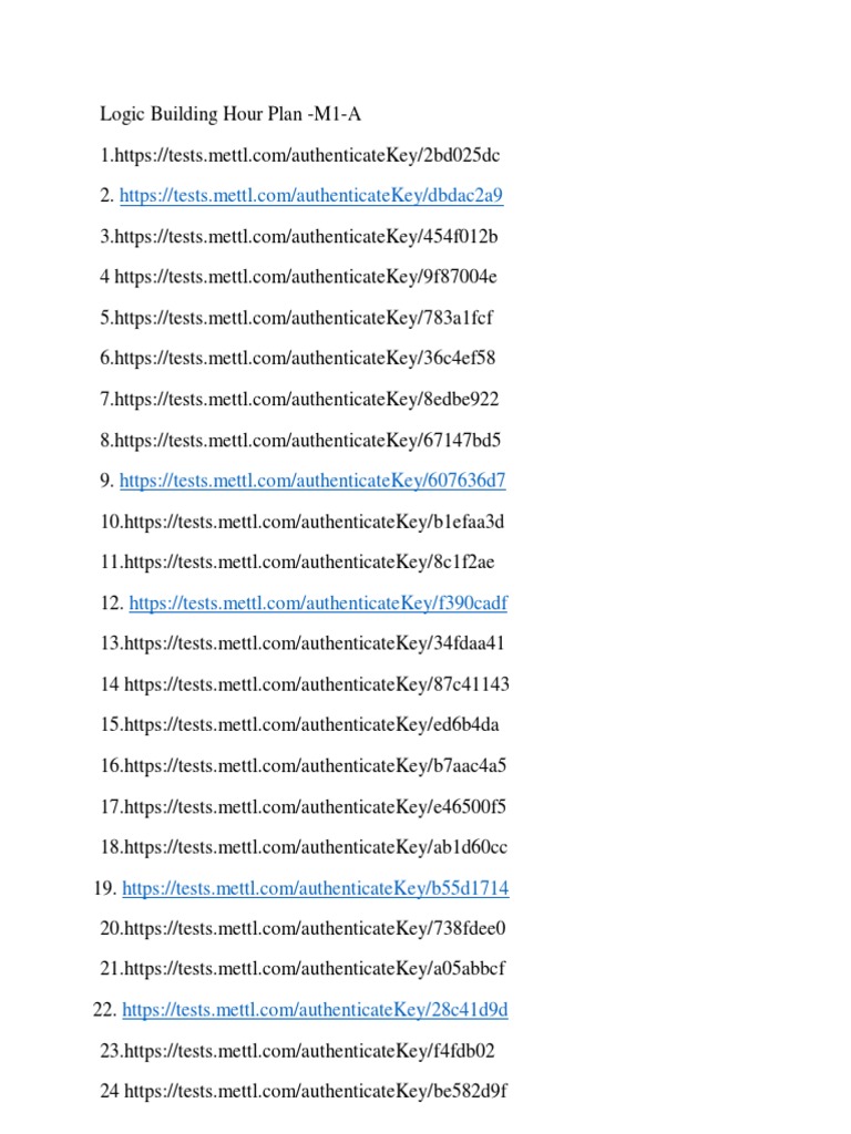 Logic Building Hour Plan-M1 PDF | PDF