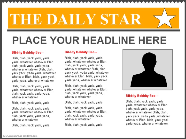 News Paper Template Yellow | PDF