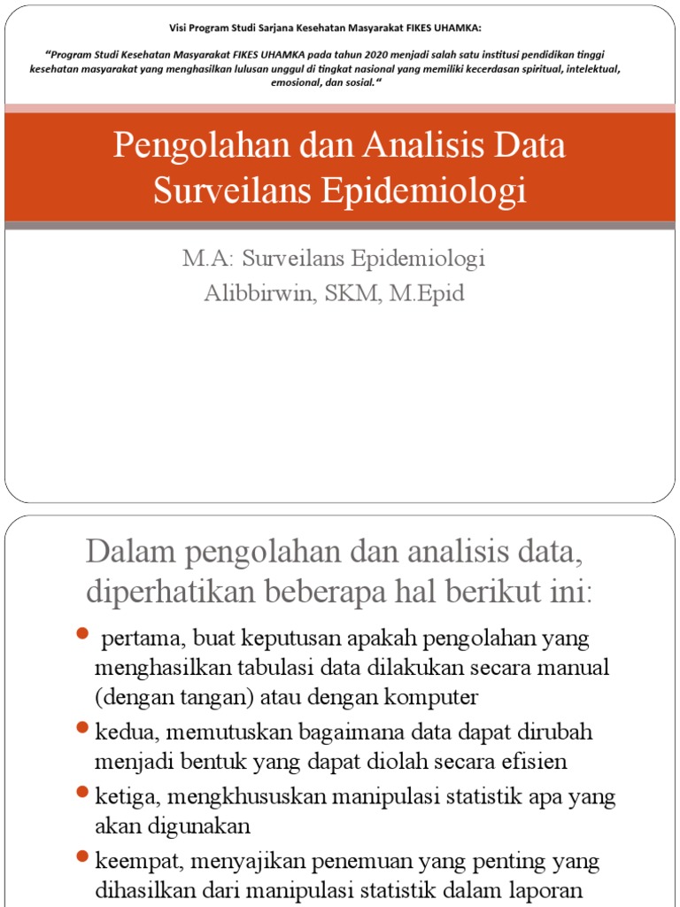 Pengolahan Dan Analisis Data Surveilans | PDF