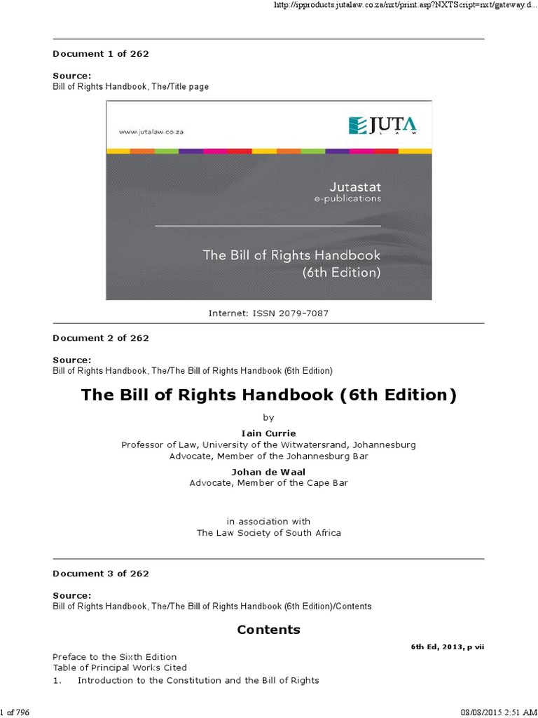 The Bill of Rights Handbook 6th Edition PDF | PDF | Constitution ...