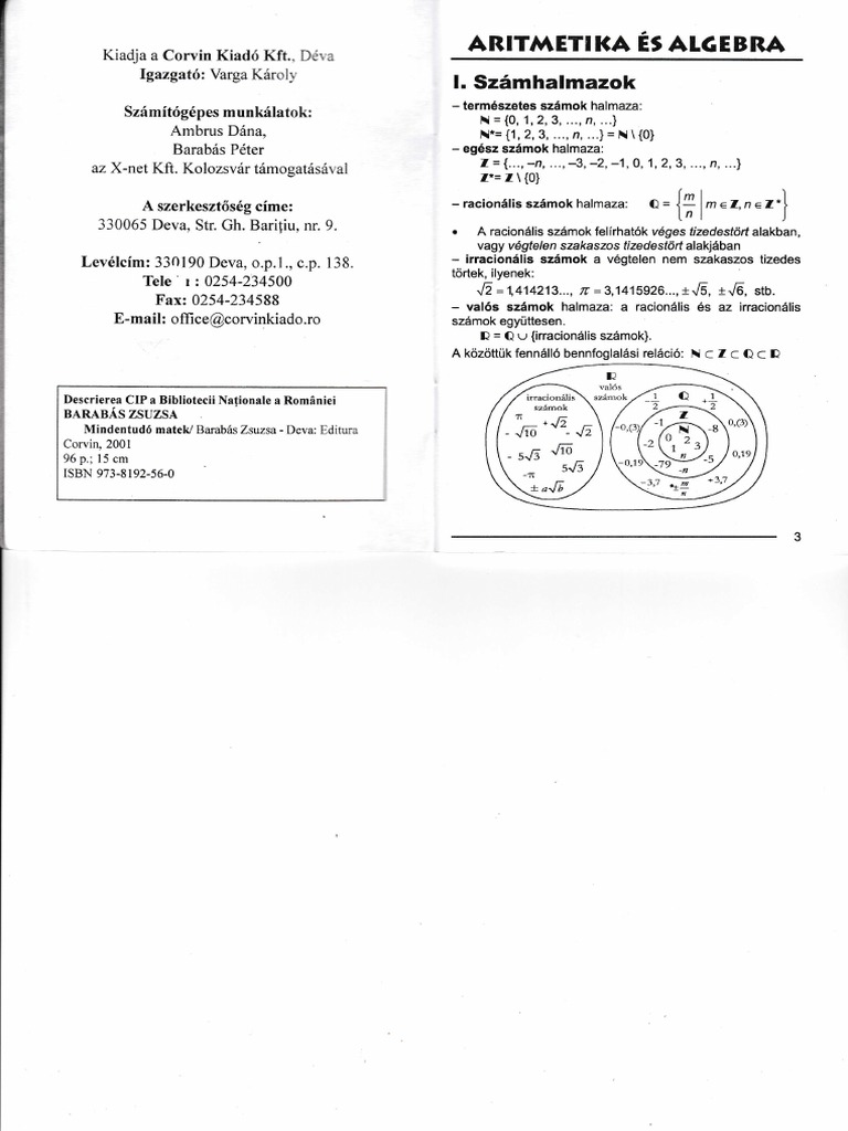 Mindentudo Matek | PDF