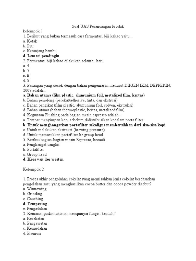 3D Soal UAS Perancangan Produk | PDF