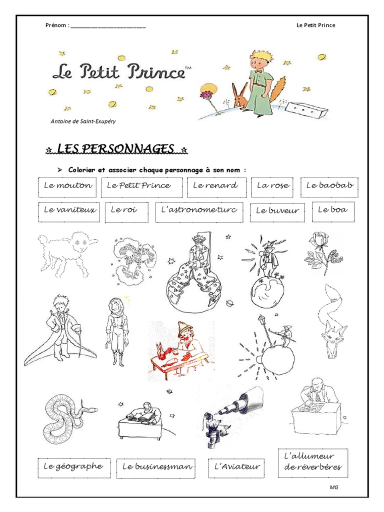 Personnages et Planètes du Petit Prince | PDF | Le Petit Prince | Science