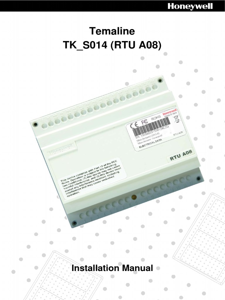 Temaline TK - S014 (RTU A08) : Installation Manual | PDF | Power Supply ...