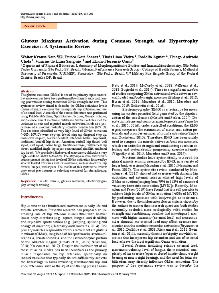 2020 W Krause Neto - Gluteus Maximus Activation During Common Strength ...