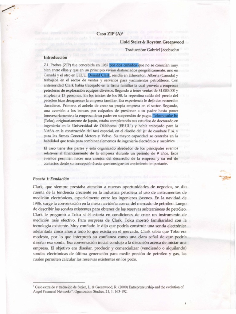 Caso ZIP | PDF | Petróleo | Inversiones
