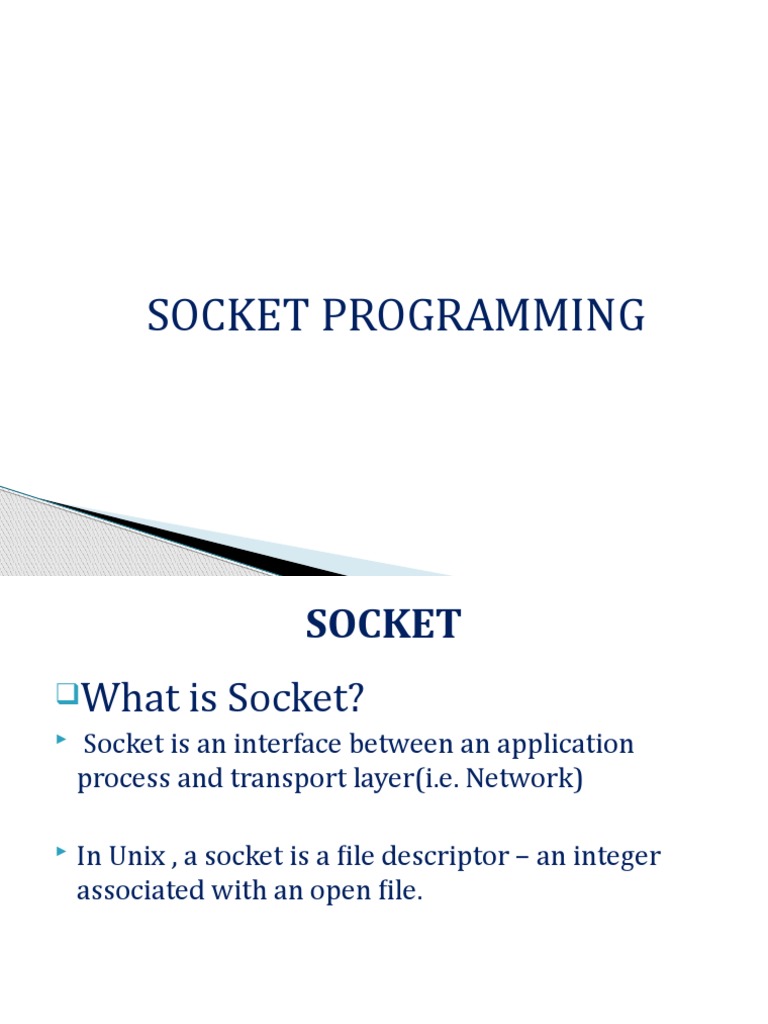 Socket Programming | PDF | Port (Computer Networking) | Transmission Control Protocol