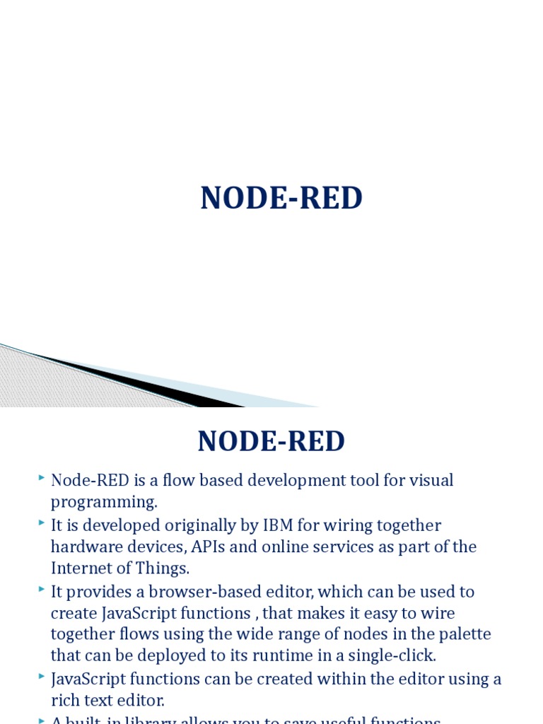 Node Red | PDF