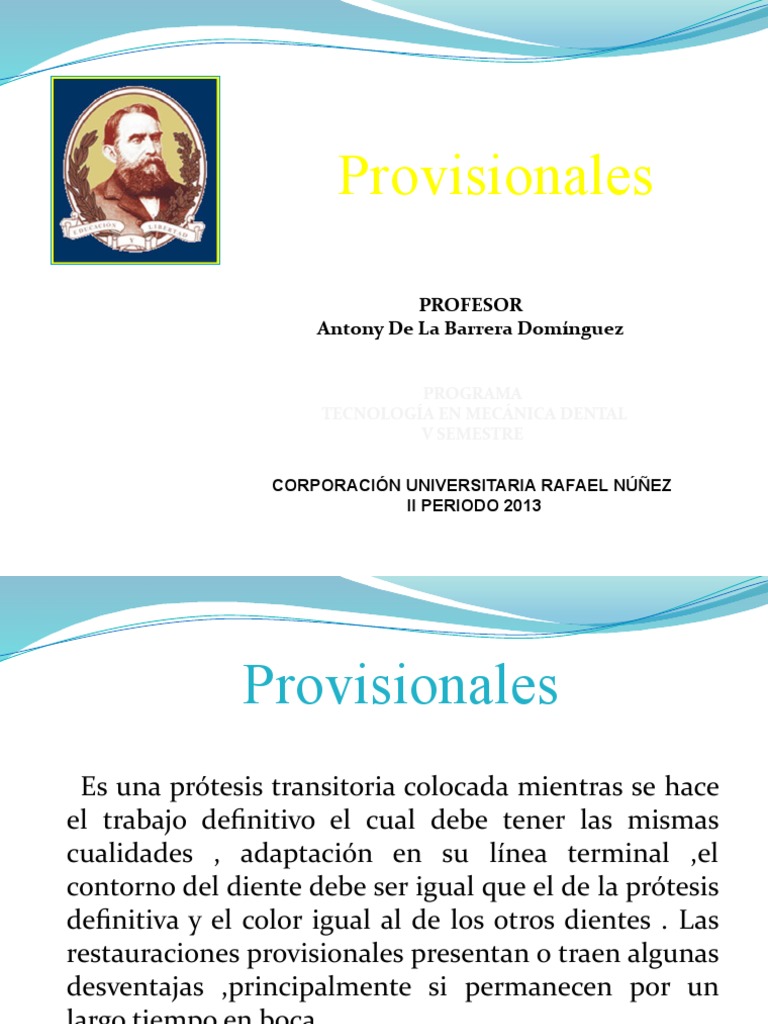 Restauraciones Provisionales | PDF | Dentadura postiza | Boca