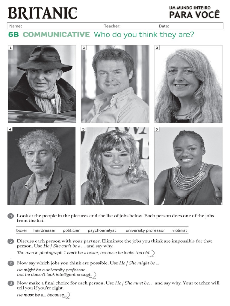 6b.1 Intermediate Communicative Modals of Deduction | PDF