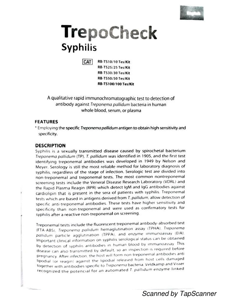 Kit Insert TPHA | PDF