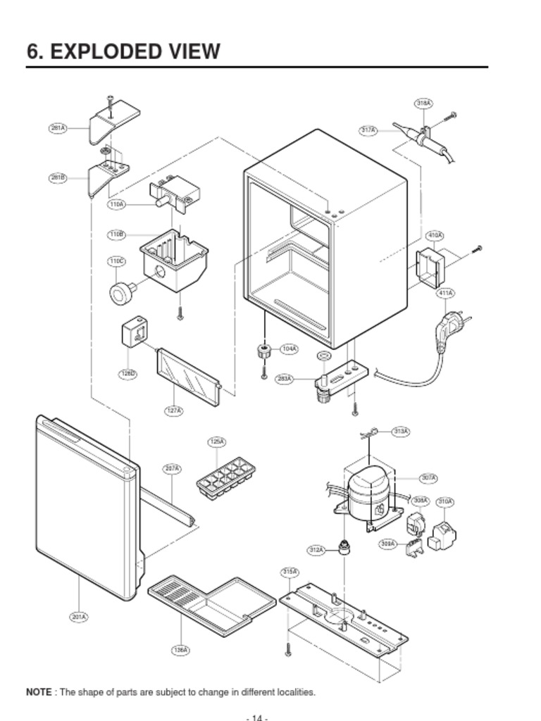 Exploded View: NOTE: The Shape of Parts Are Subject To Change in ...