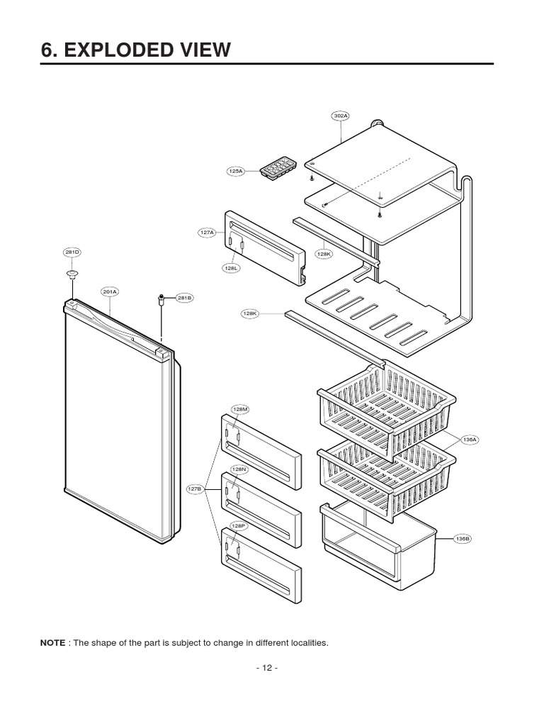 Exploded View: NOTE: The Shape of The Part Is Subject To Change in ...