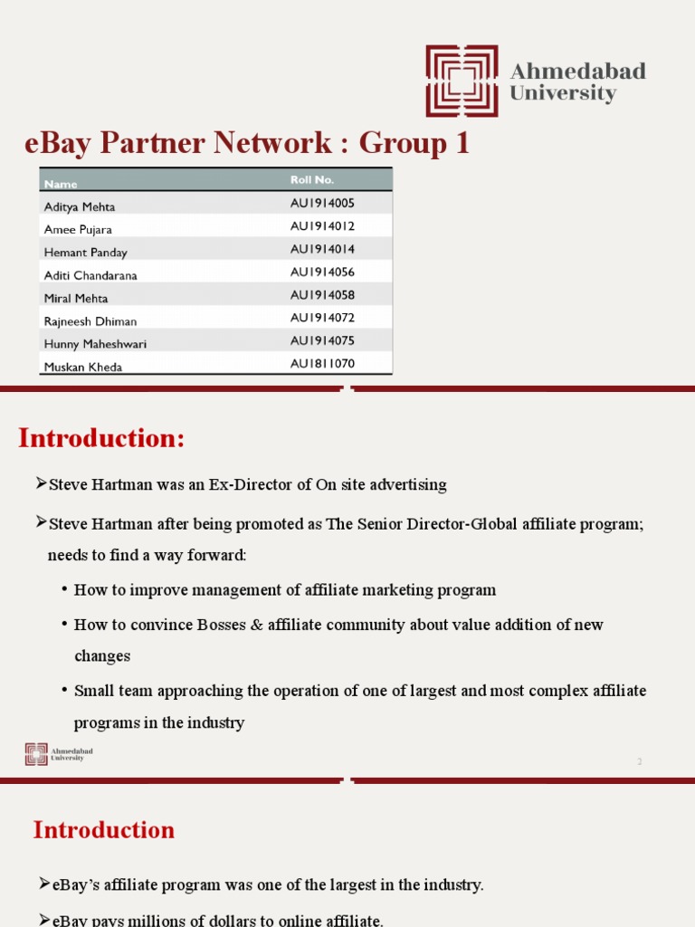 eBay Partner Network Overview and Insights | PDF | E Bay | Affiliate ...
