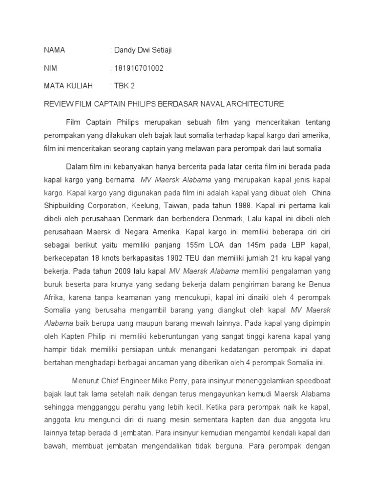 Review Film Captain Philips Dandy | PDF