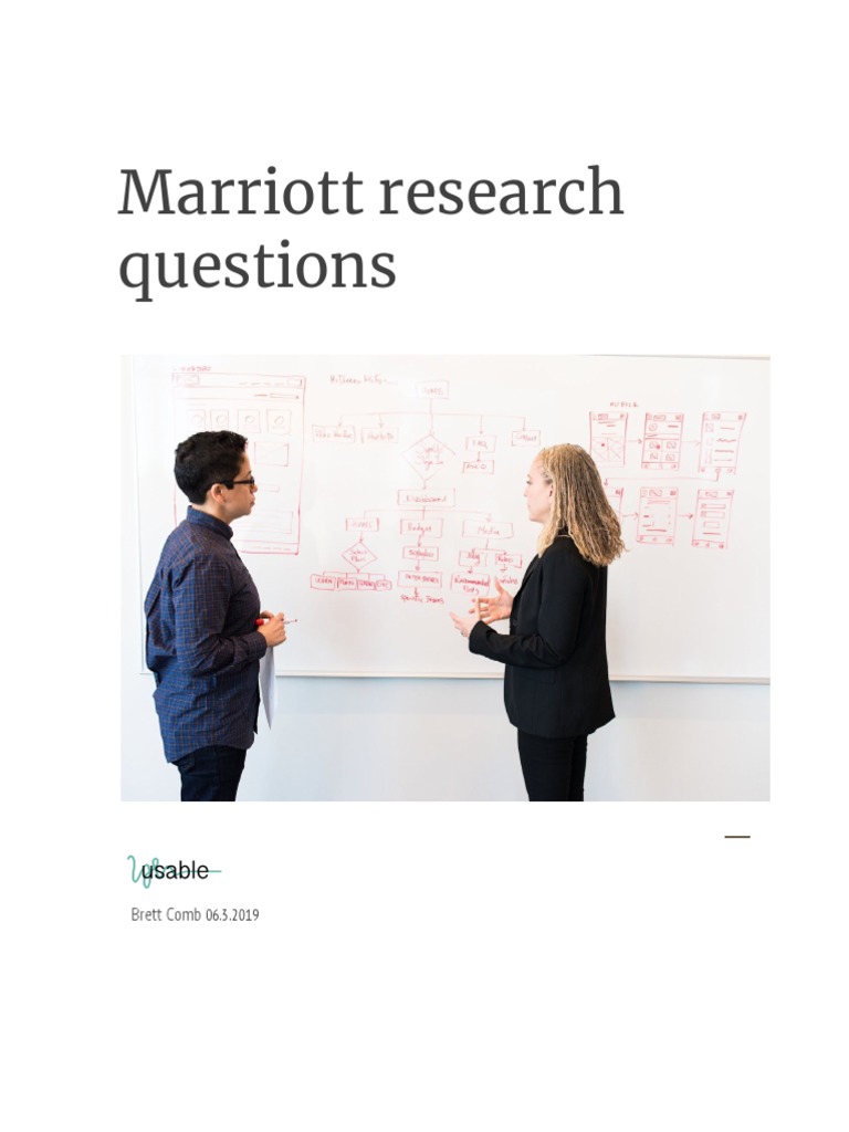 Marriott Research Questions: Brett Comb | PDF | Mobile App | Hotel