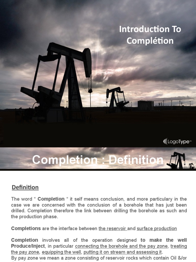 1 - Introduction To Completion | PDF | Oil Well | Casing (Borehole)
