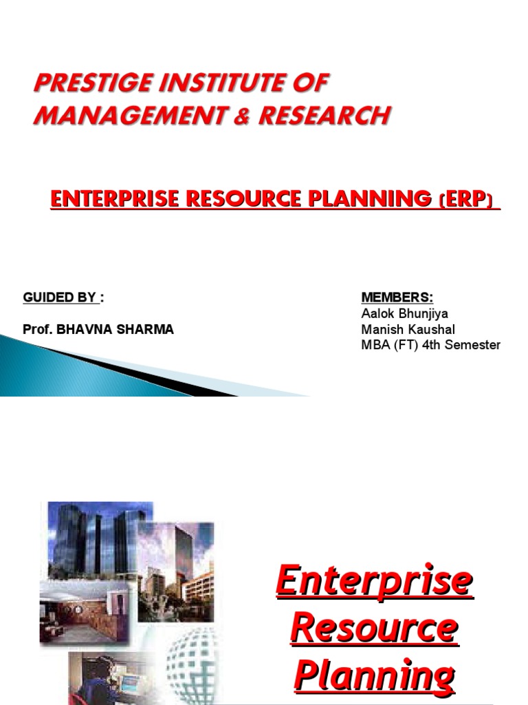 Enterprise Resource Planning (Erp) | PDF | Enterprise Resource Planning ...