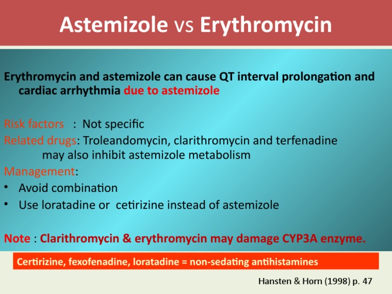 Astemizole and Erythromycin Risks | PDF