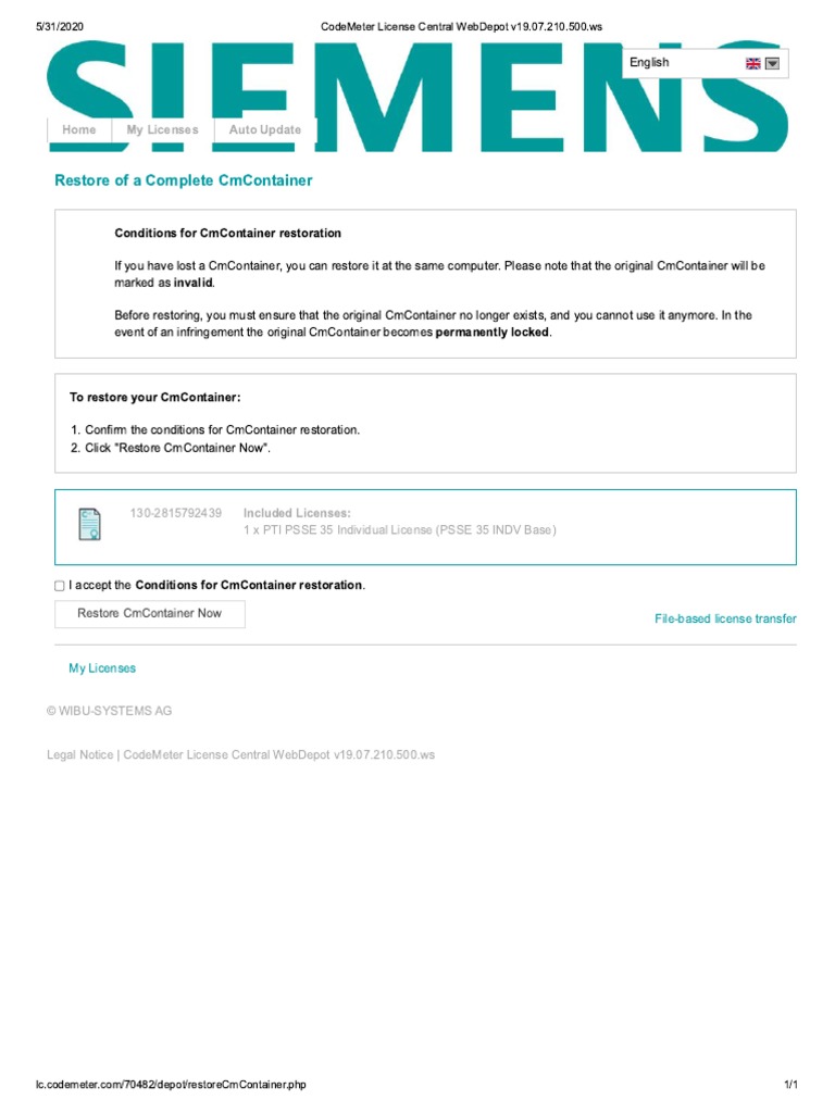 CodeMeter License Central WebDepot v19.07.210.500 | PDF