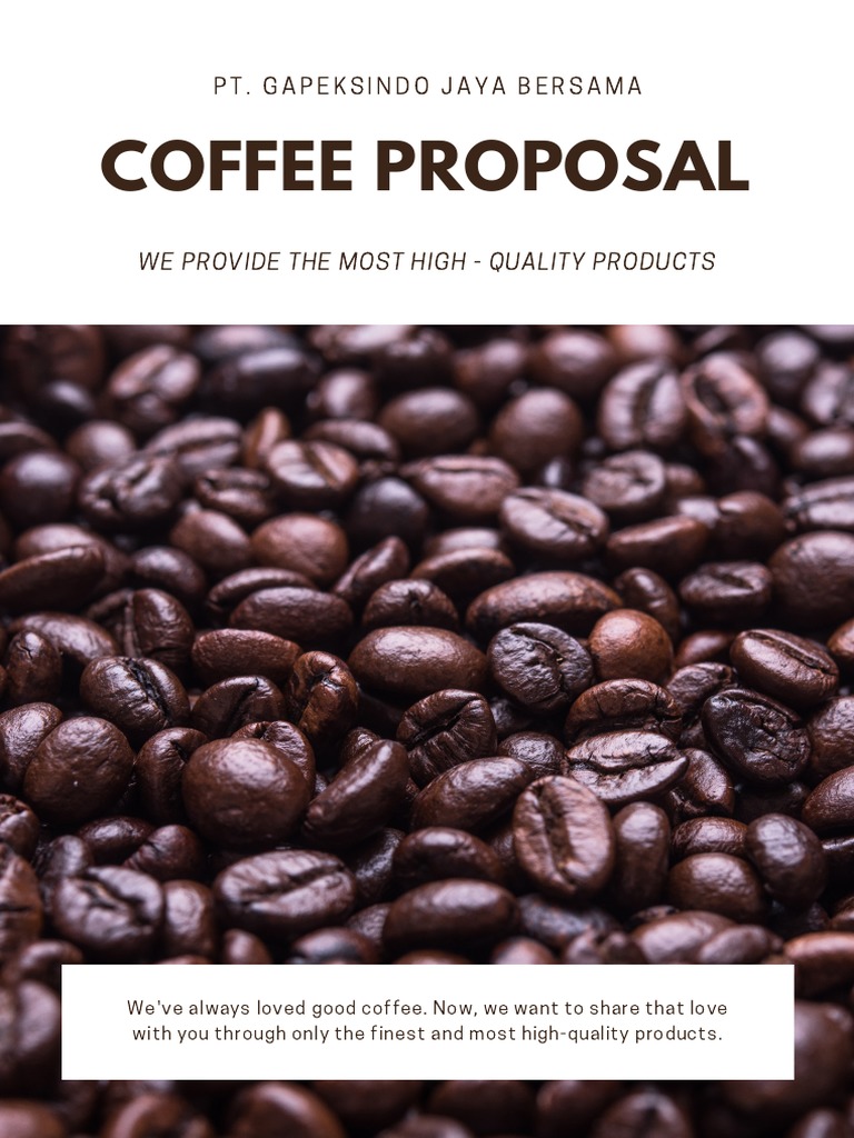Coffee Proposal: Pt. Gapeksindo Jaya Bersama | PDF