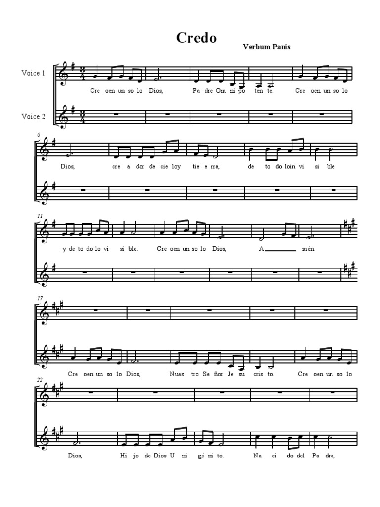Credo Verbum panis-PARTITURA | PDF