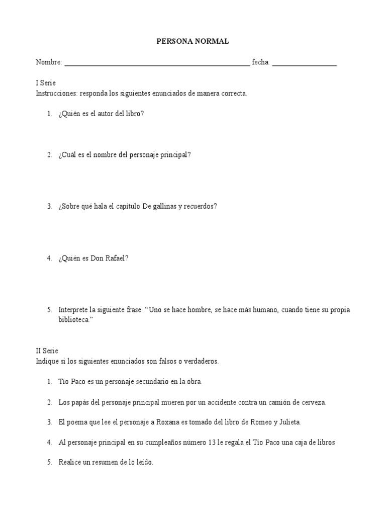 Persona Normal | PDF