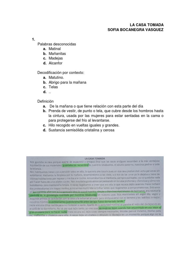 La Casa Tomada | PDF