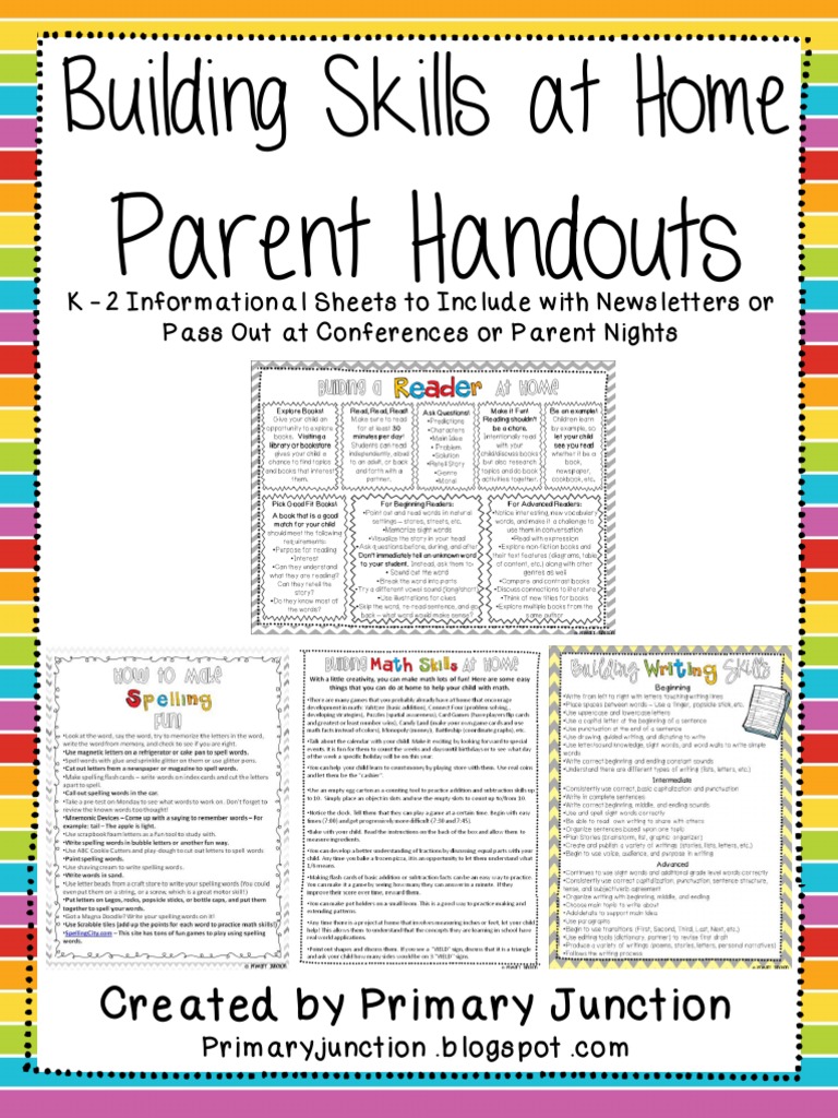 Parent Handouts: Building Skills at Home | PDF | Letter Case | Books