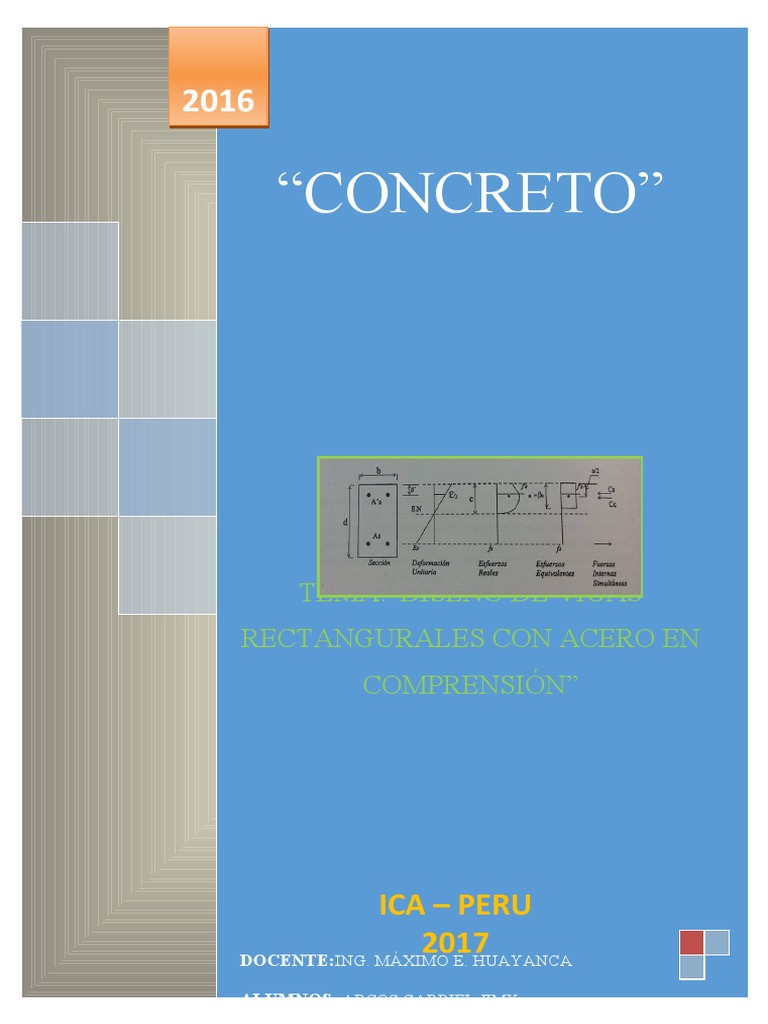 Diseño de Vigas con Acero en Compresión | PDF | Hormigón | Acero