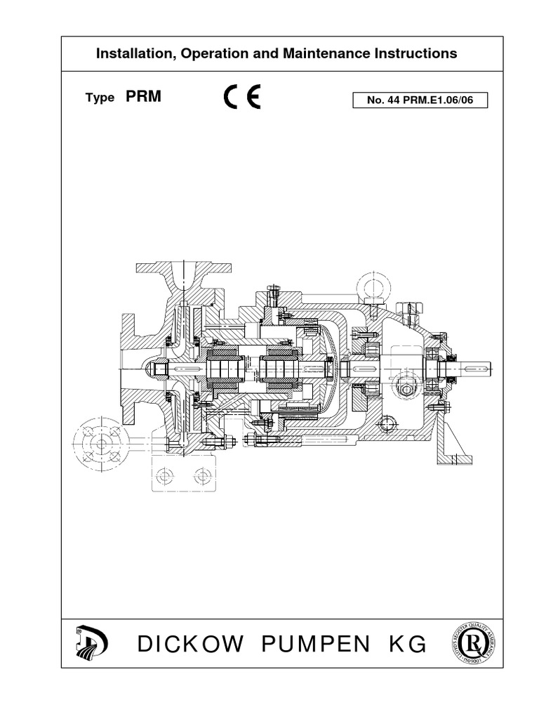 Installation, Operation and Maintenance Instructions for API 685 PRM ...