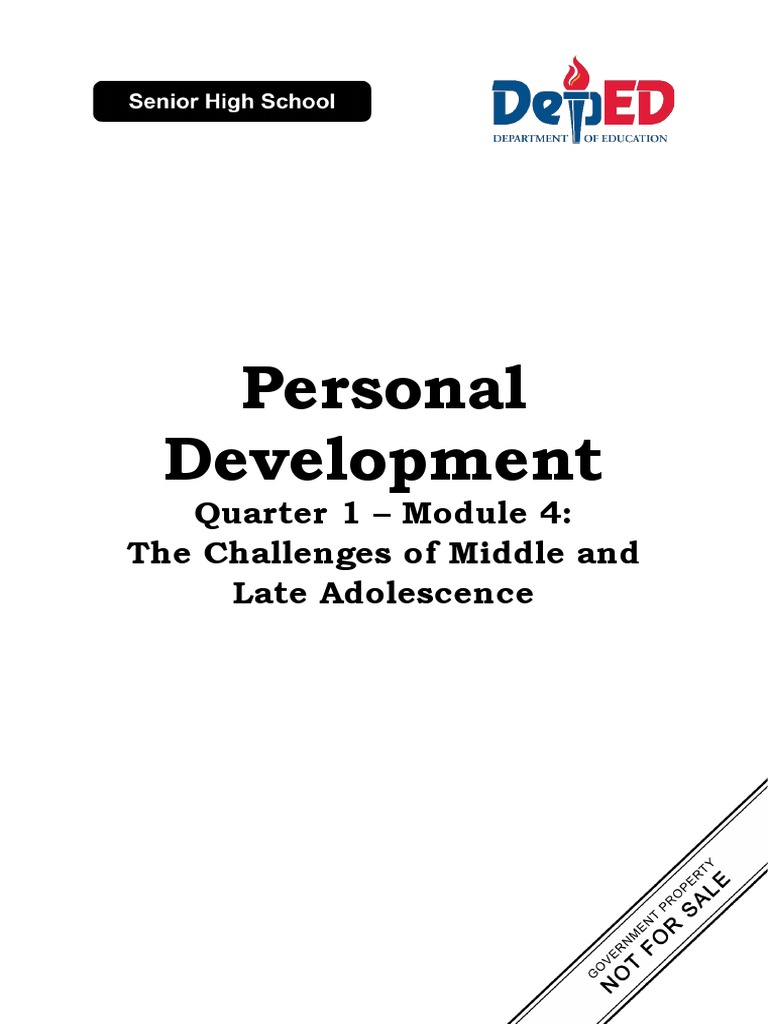 Personal Development: Quarter 1 - Module 4: The Challenges of Middle ...