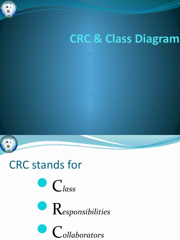 Lecture 4 Crcclassdiagram Pdf Class Computer Programming Parameter Computer Programming 2632