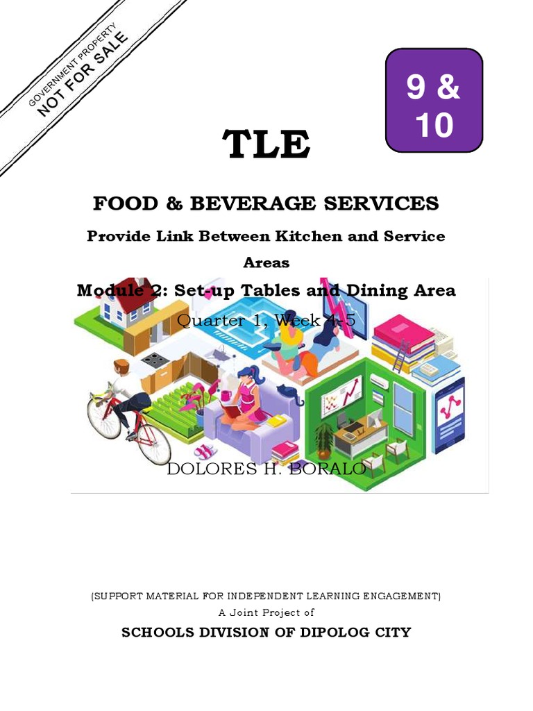 Food & Beverage Services: Module 2: Set-Up Tables and Dining Area | PDF ...