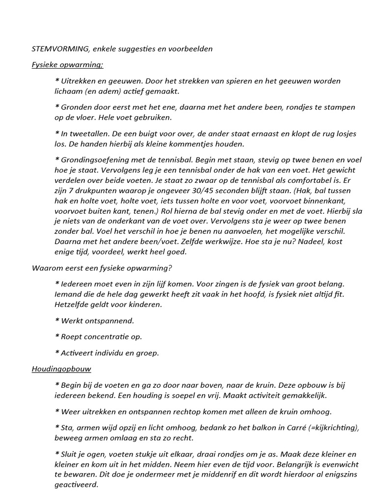 Suggesties Stemvorming | PDF