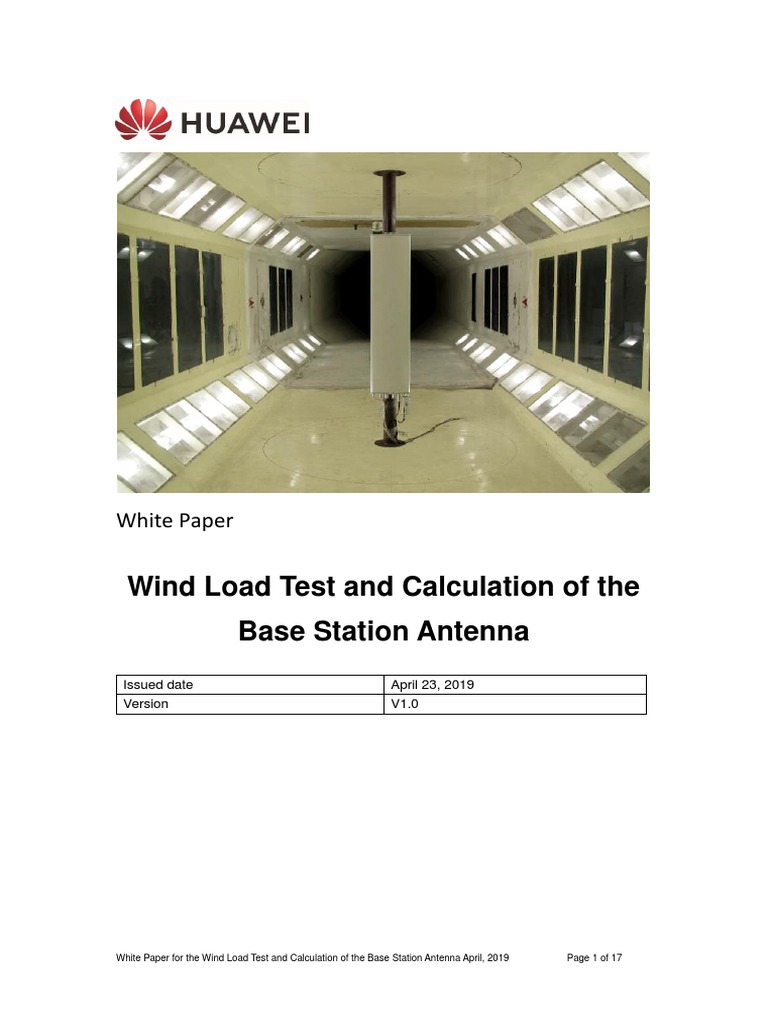 Wind Load Testing for Base Station Antennas | PDF | Wind Tunnel ...