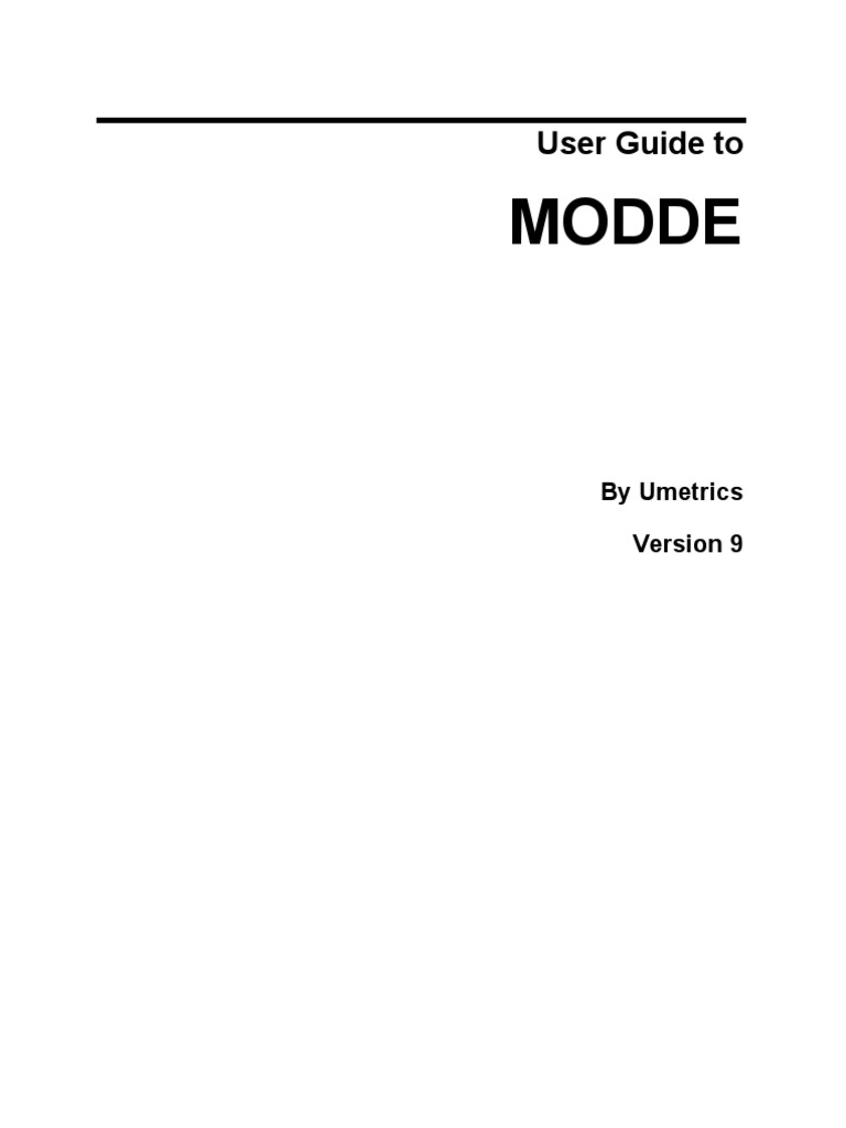 User Guide To MODDE 9 | PDF | Analysis Of Variance | Computing