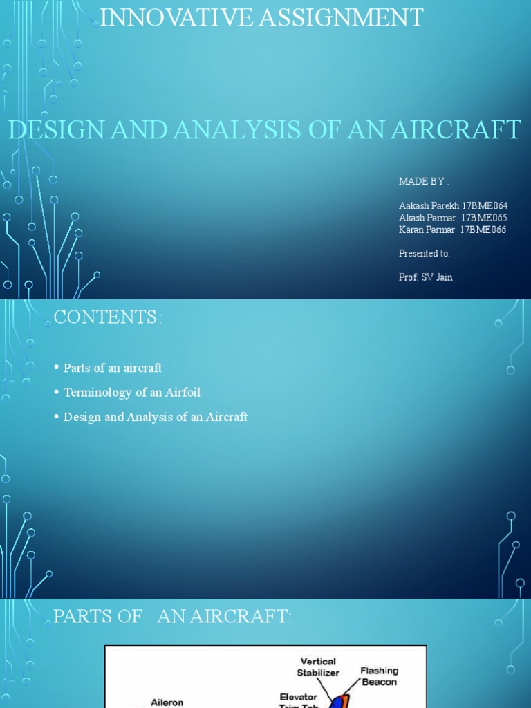Aircraft Design and Analysis | PDF | Empennage | Lift (Force)