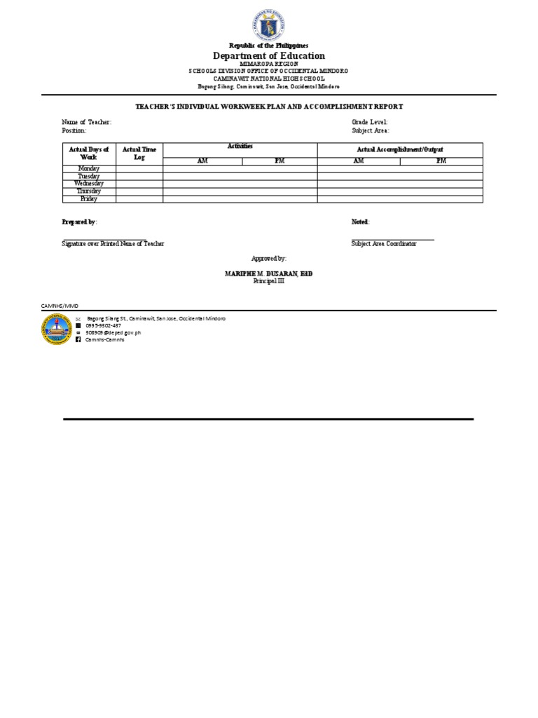 Department of Education: Republic of The Philippines | PDF